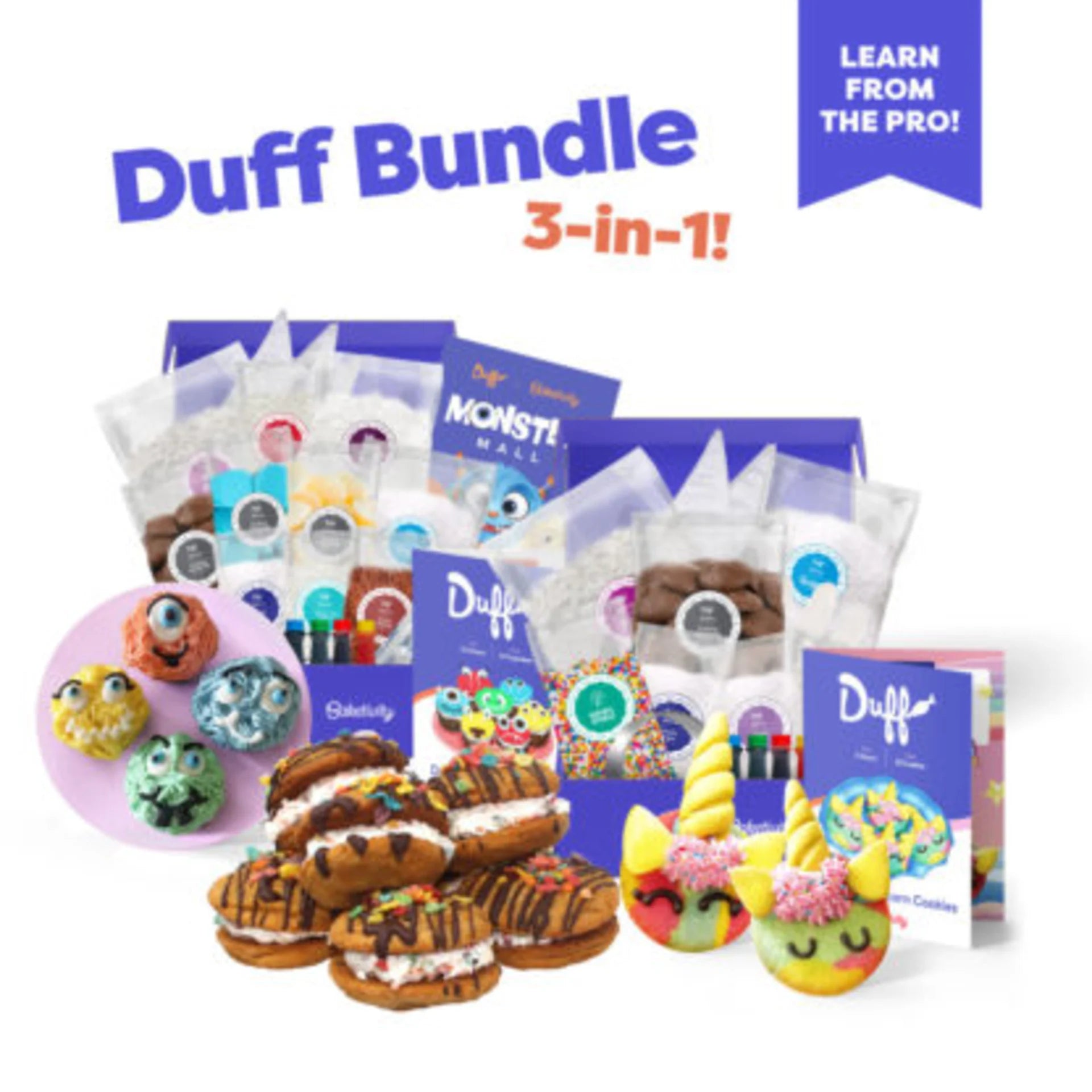 Duff 3-Pack Bundle – S’mores Cookies, Monster Cupcakes & Unicorn Cooki ...