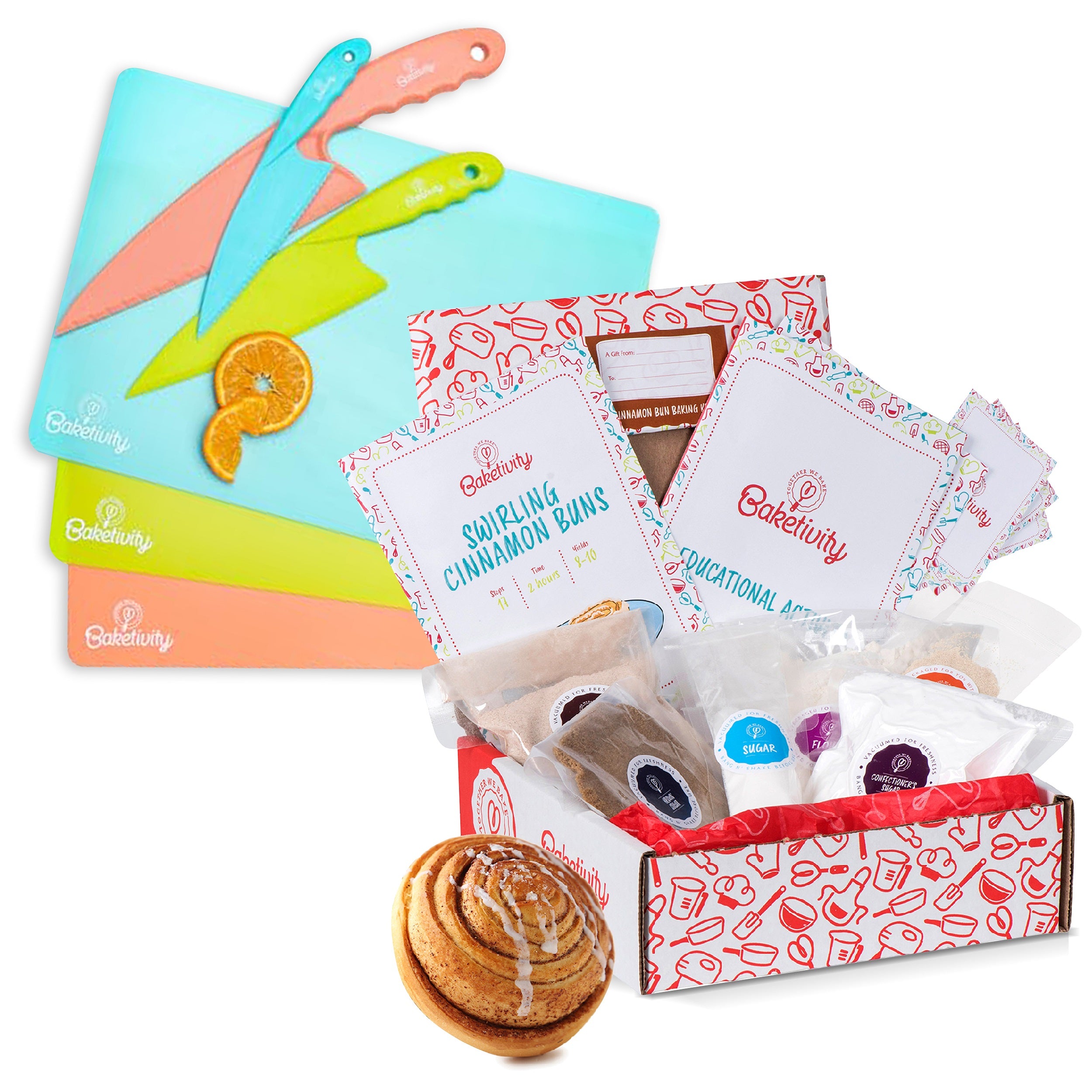 Kids Cinnamon Roll and Knife Set – Baketivity